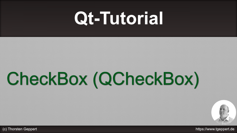 Qt-Tutorial 024: CheckBox – Thorsten Geppert